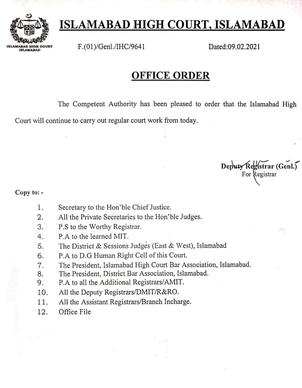 Islamabad High Court: