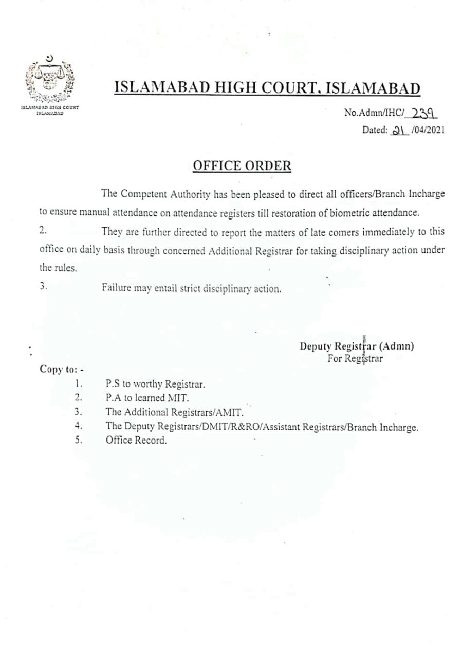 Islamabad High Court: